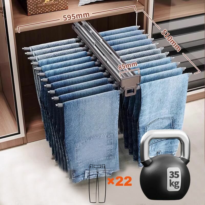 Брючница выдвижная для шкафа, полки в шкаф для одежды