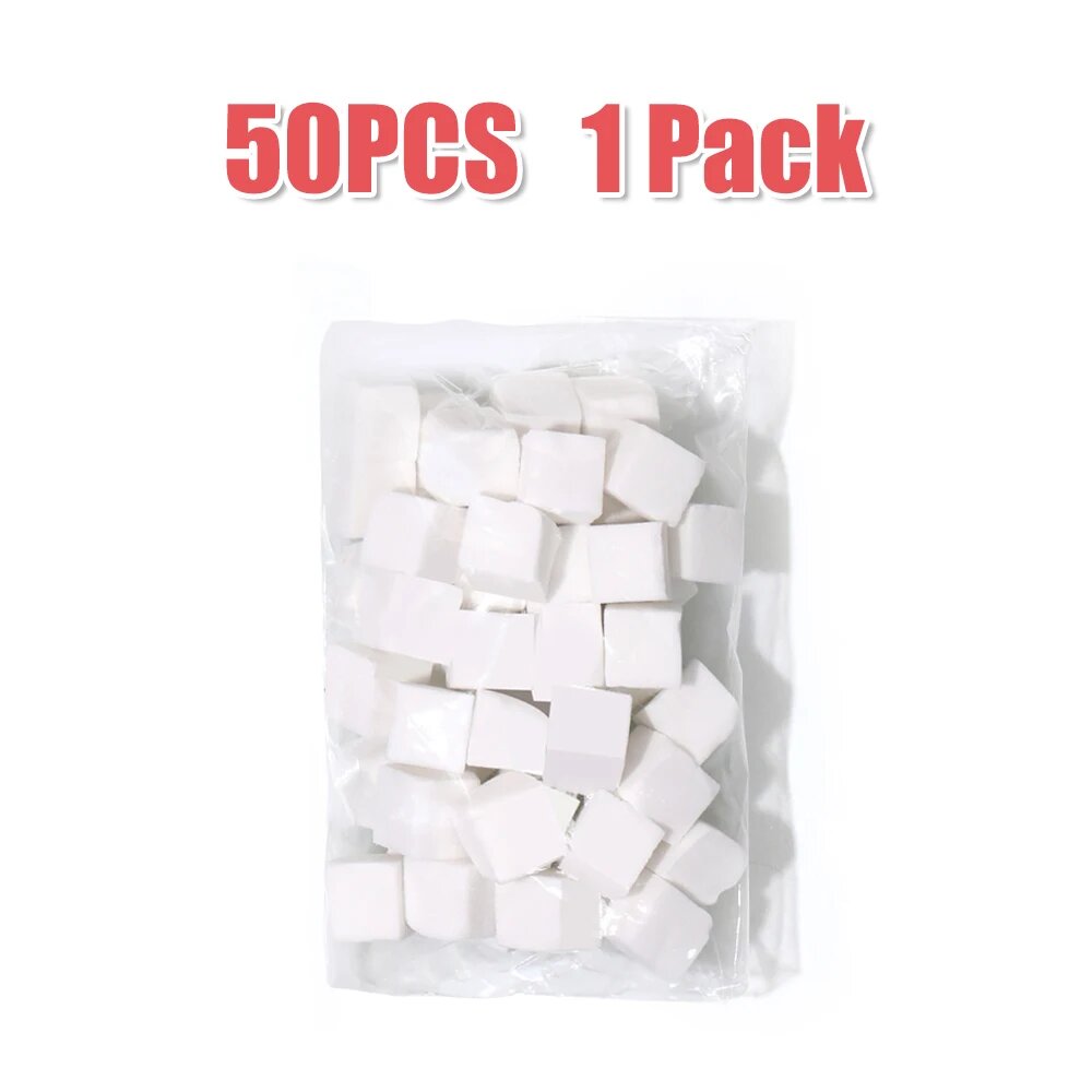 LINMANDA Губки для маникюра 50 шт. White Sponge 50Pcs