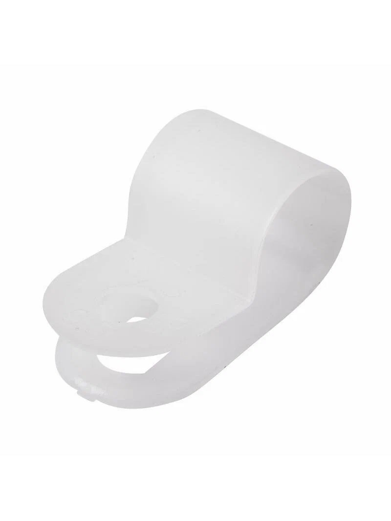 Скоба Rexant кабельная под винт, 9 мм, белая {07-4409} (50 шт/упак)