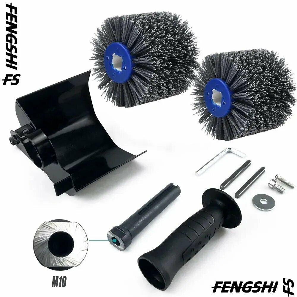 Набор насадок Xline, для УШМ/болгарки, браширование, Р80, длина 2 м