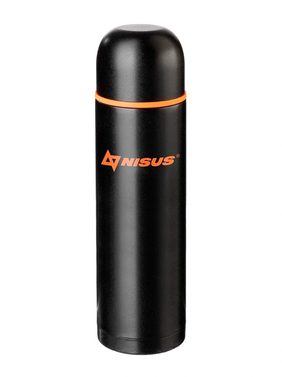 Термос Nisus 026 1200ML черный (дополн. пласт. чашка) (NA. TM-026)