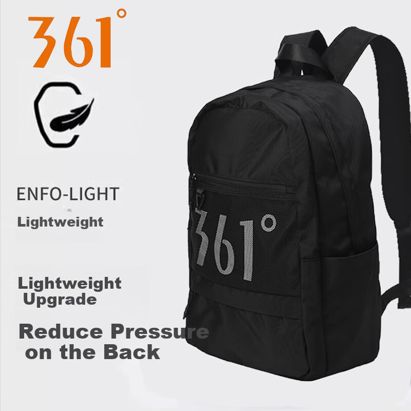 Рюкзак 361°, Backpack Large Capacity Travel Bag Commuter Backpack Junior, большая вместимость, для путешествий, городской, школьный, черный