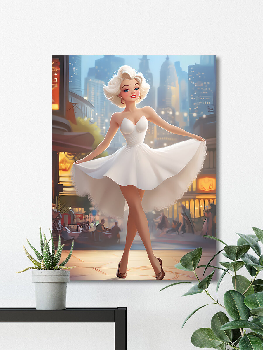 Картина вертикальная / на стену - Мерлин Монро, картина 20*30 см.