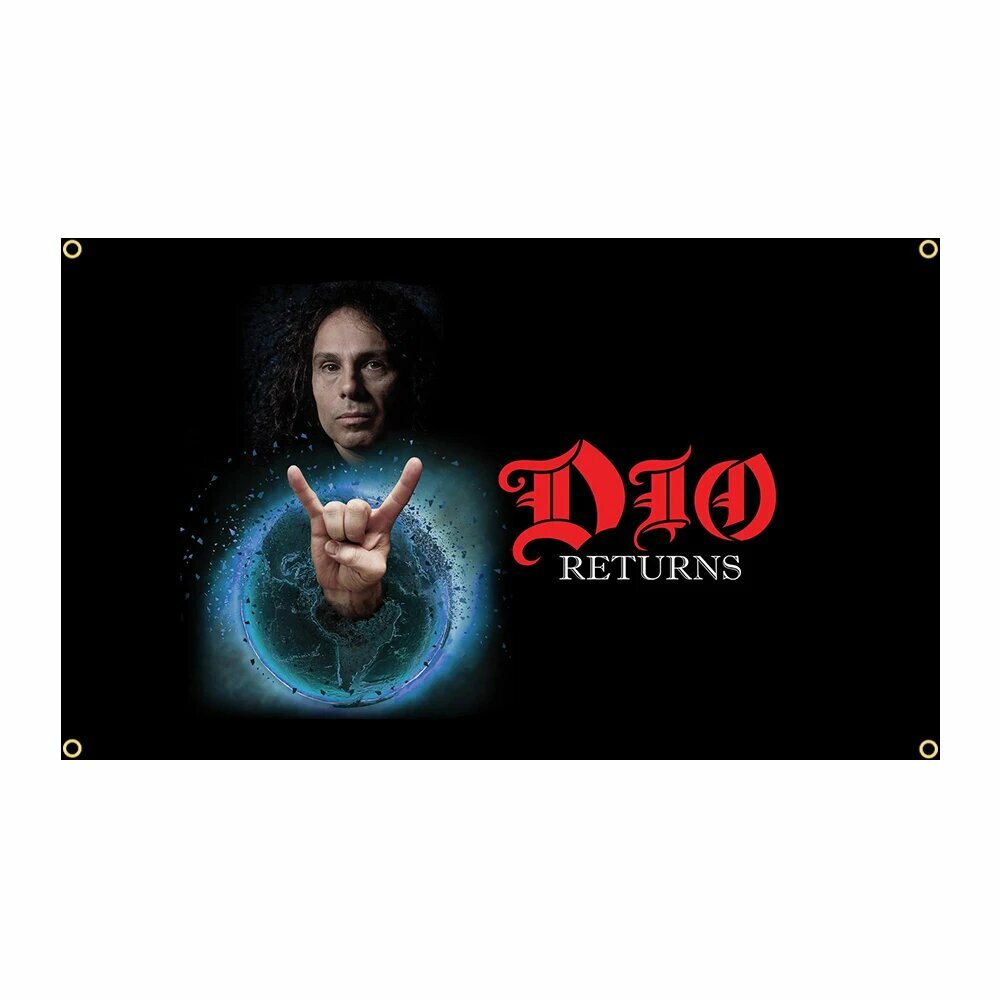 Флаг тяжелой рок-группы Dios 90x150 см 60 х 90 см, 4 Holes In 4 Corners