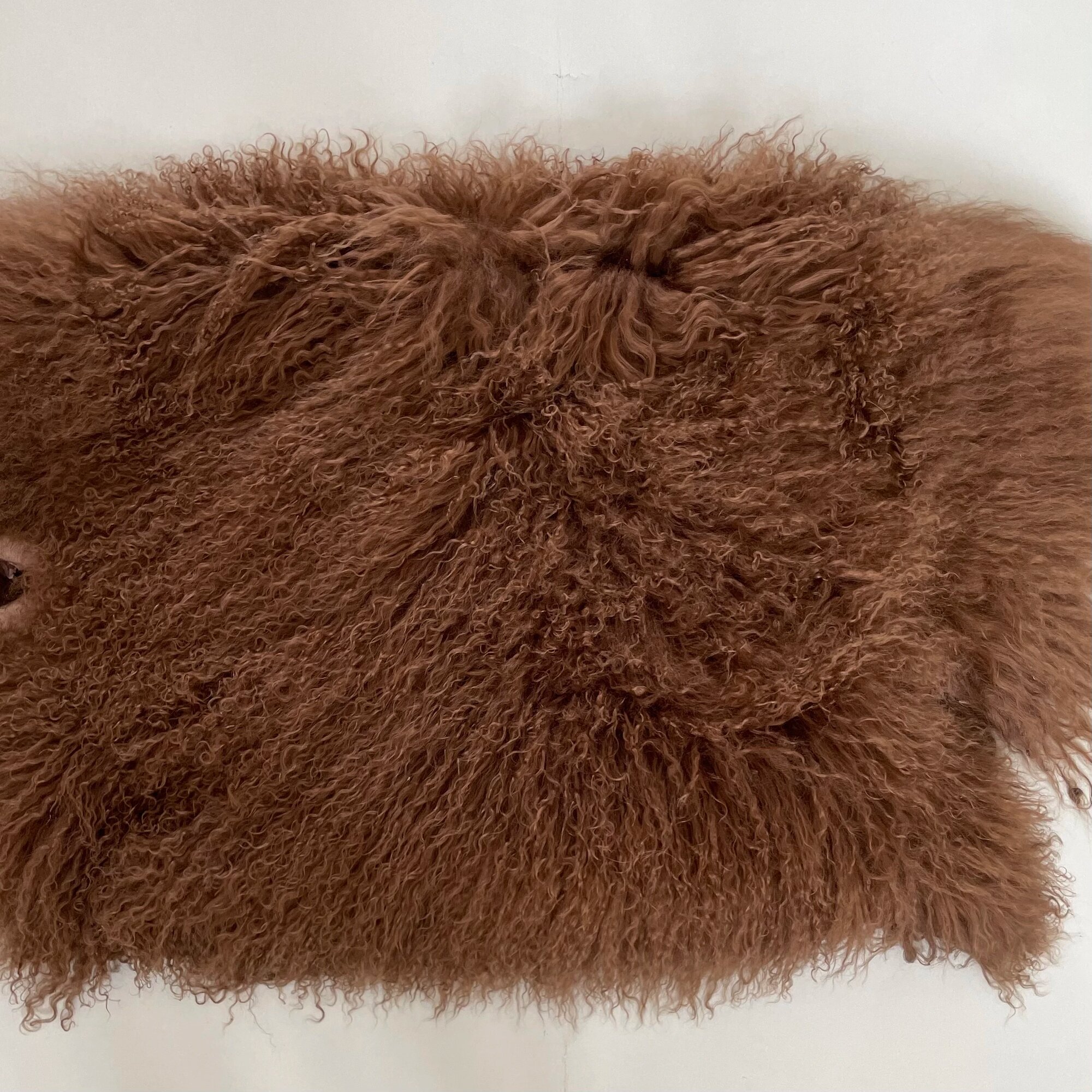 Меховая тарелка из овчины Коричневый, caramel