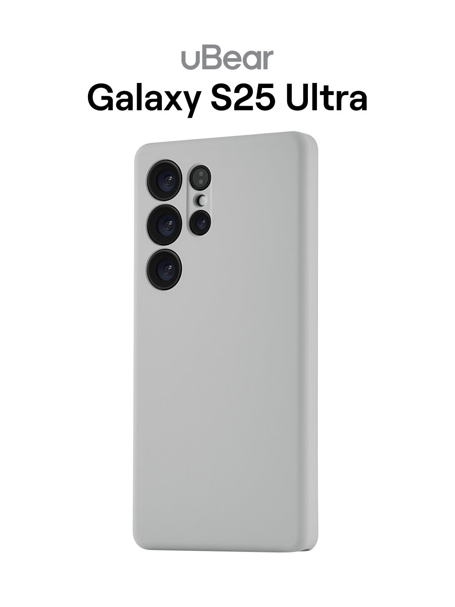 Чехол на Samsung Galaxy S25 Ultra uBear Touch Mag Case, со встроенным магнитом, силикон софт-тач, серый