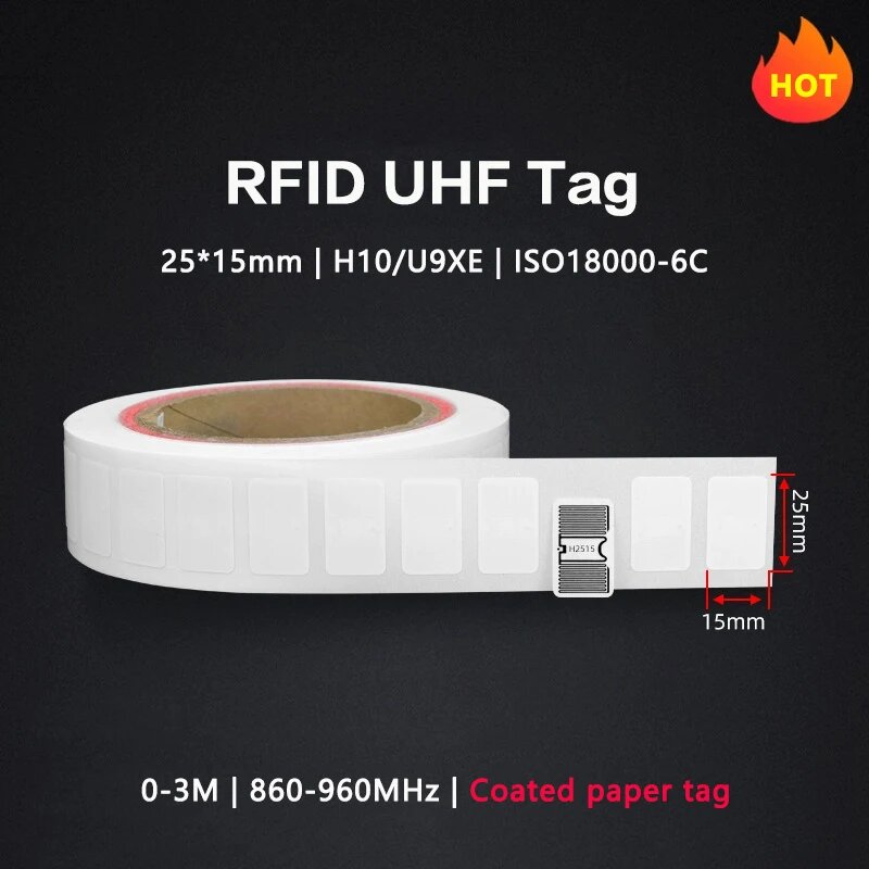 RFID-метки UHF бумажные NXP U8/U9 20 шт Copper paper 25x15mm