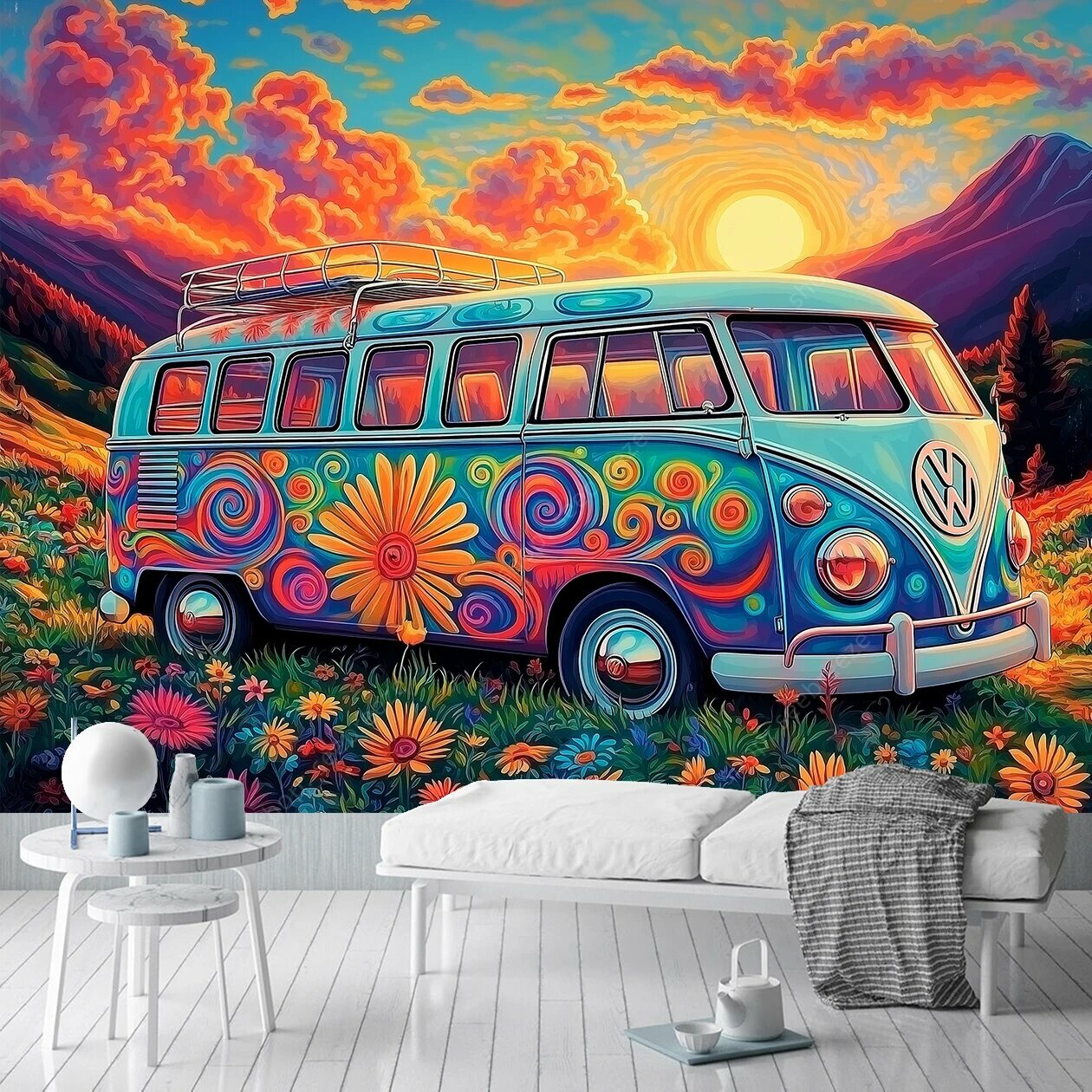 Гобелен психоделический VW Bus, 73x95cm, WF11216