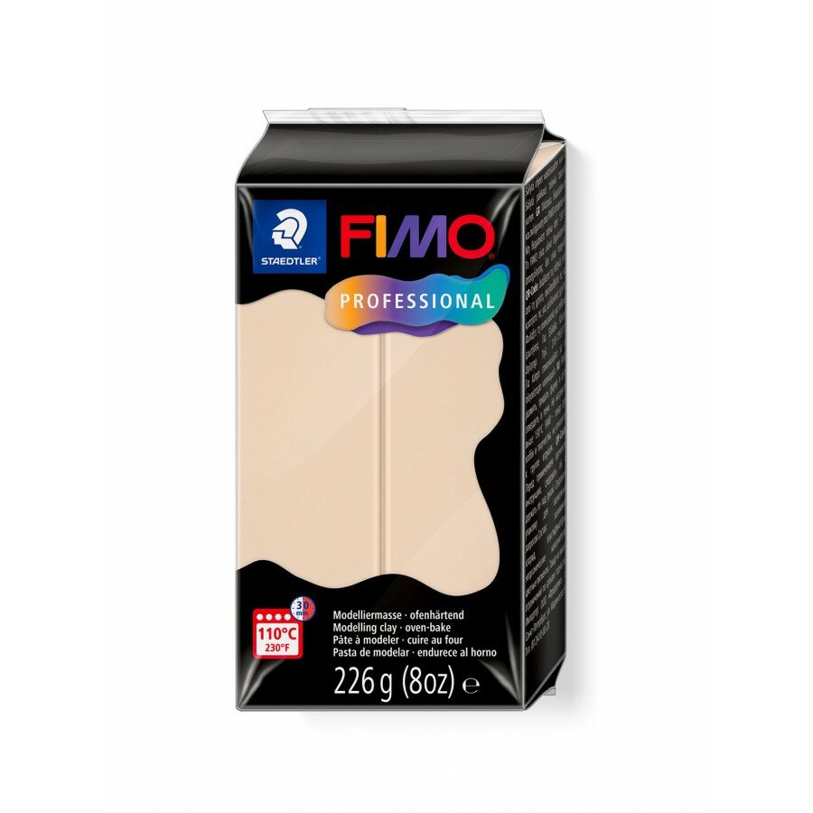 Полимерная глина FIMO Professional, 226 г, полупрозрачный бежевый полупрозрачный бежевый FIMO 8042-44