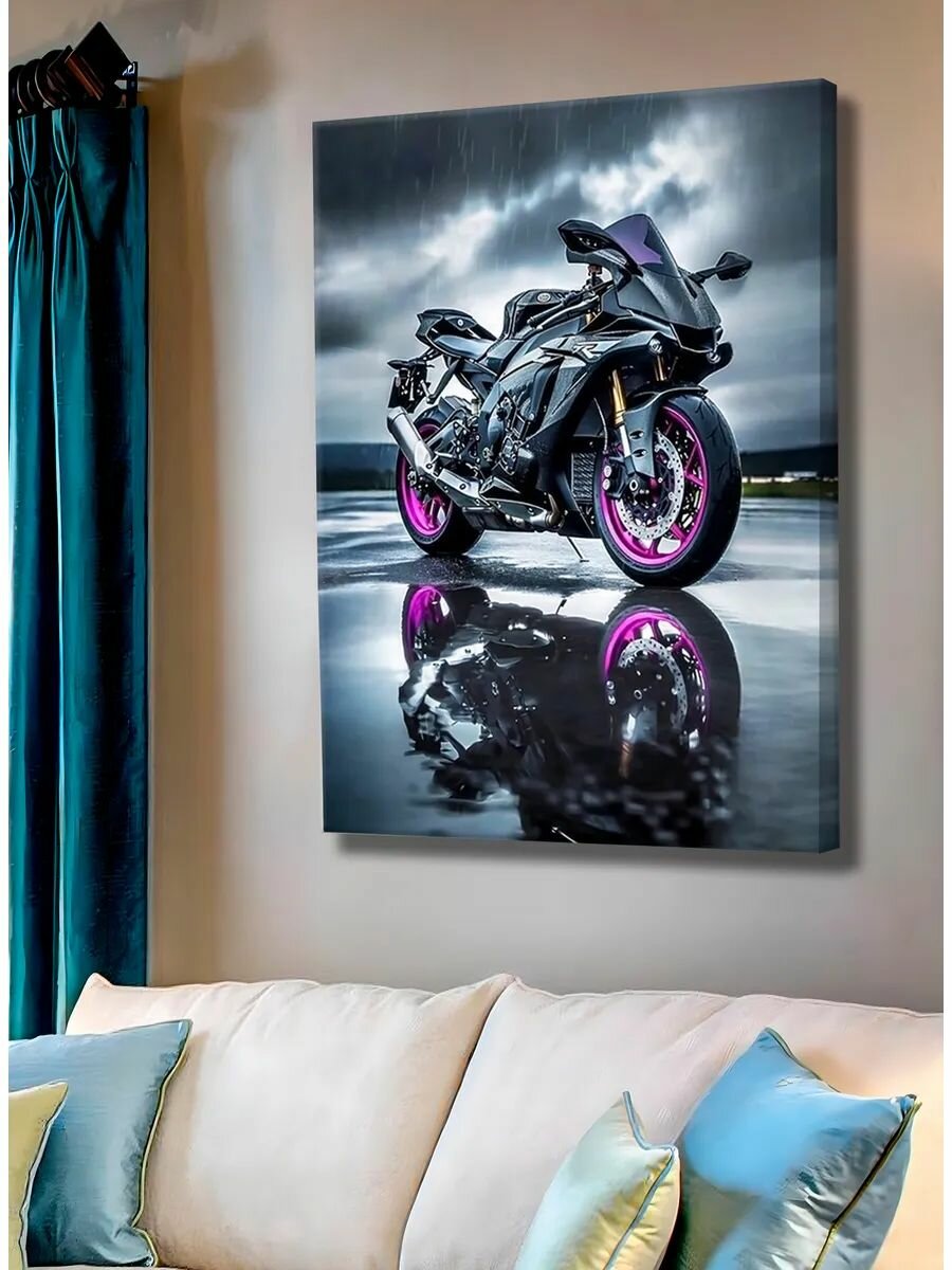 Картина "Kawasaki Акулы Ветра", интерьерная 50х70см 1шт.