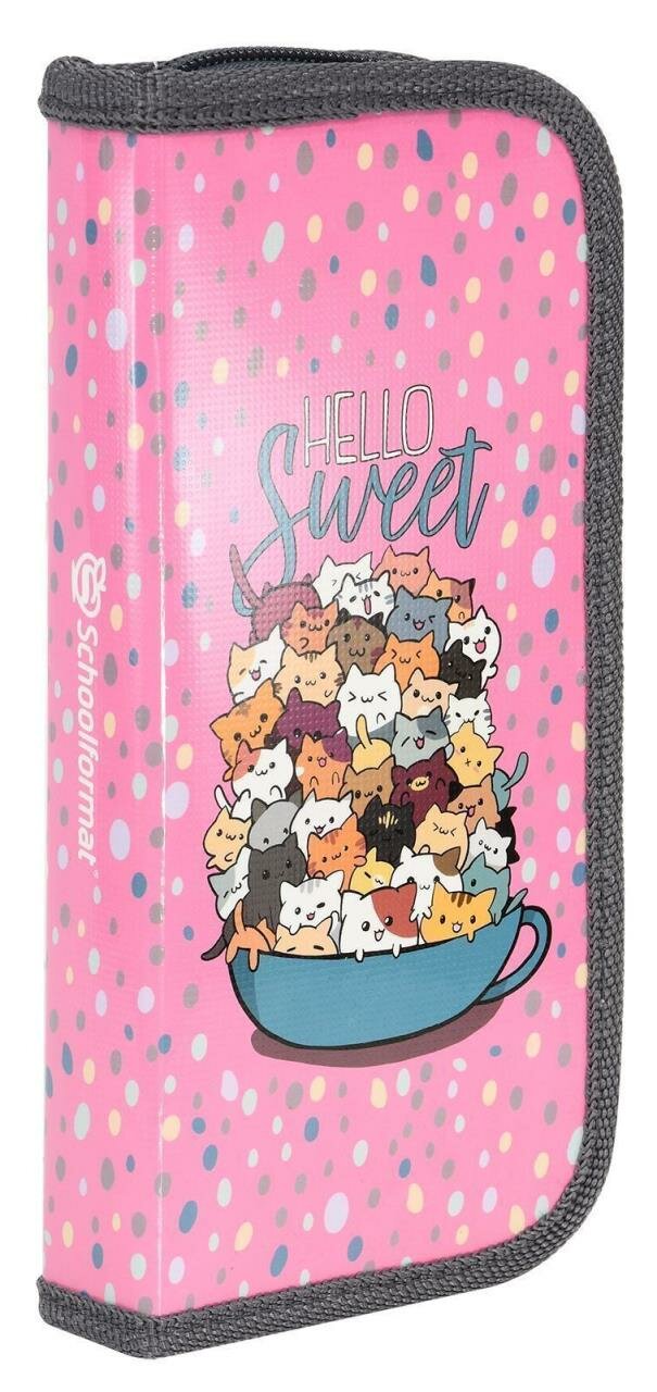 Пенал односекционны Schoolformat FLUFFY KITTENS 190х90 мм