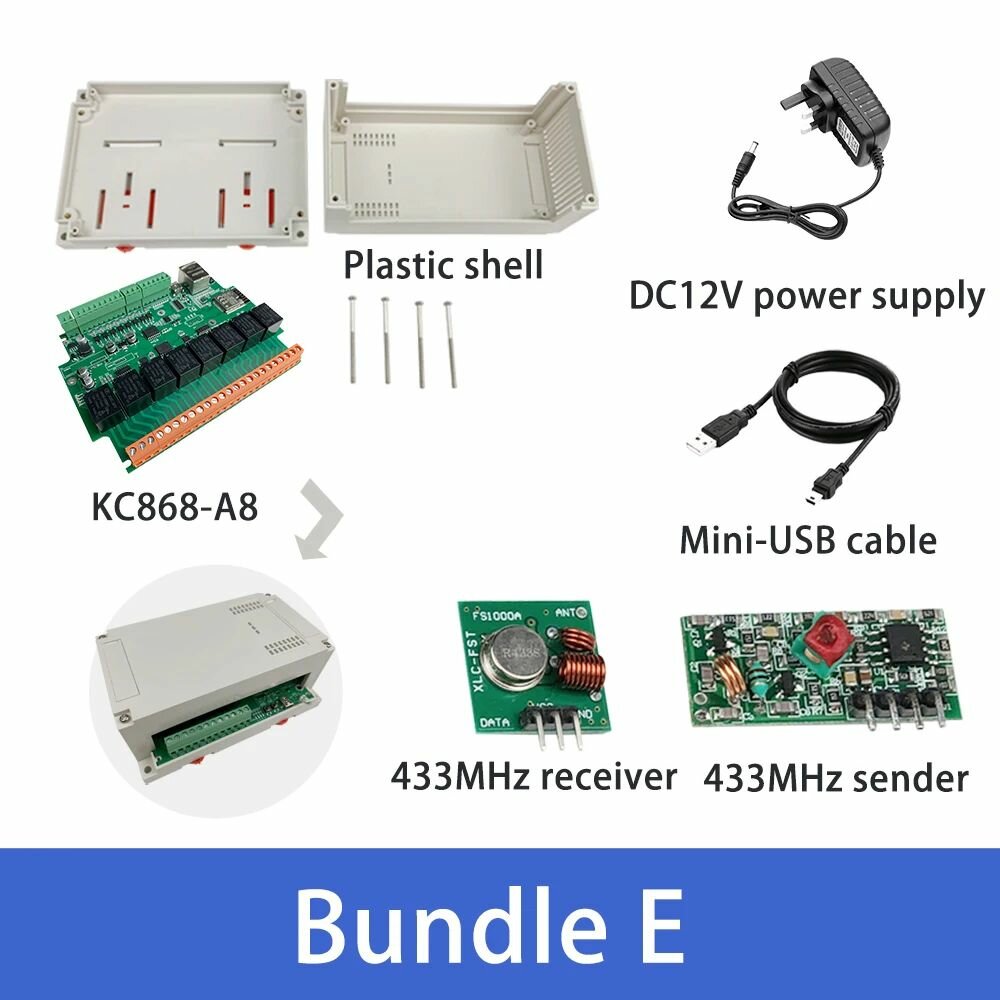 KC868-A8-E ESP32 8-канальный релейный модуль для домашнего помощника ESPHome