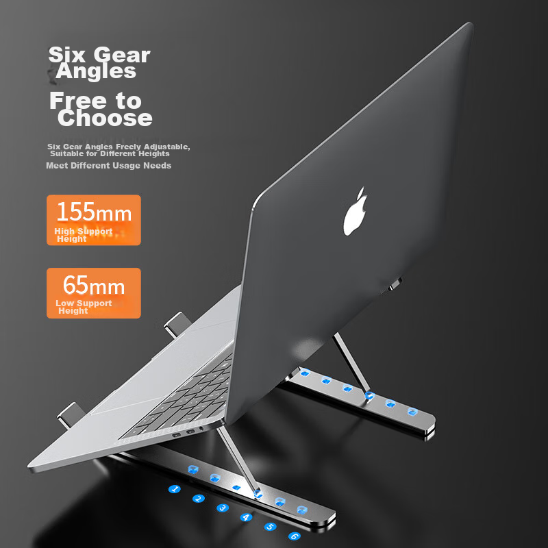 Suohuang S-057 Computer Stand, Aluminum Alloy Laptop Cooling Pad, Height-Increasing, 15.6-Inch, for MacBook Pro, Adjustable Lifting, Suspended, Portable, Storage, Desktop
