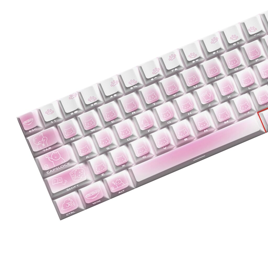 Котенок тематическая боковая печатная кнопка для клавиш для механических клавиш