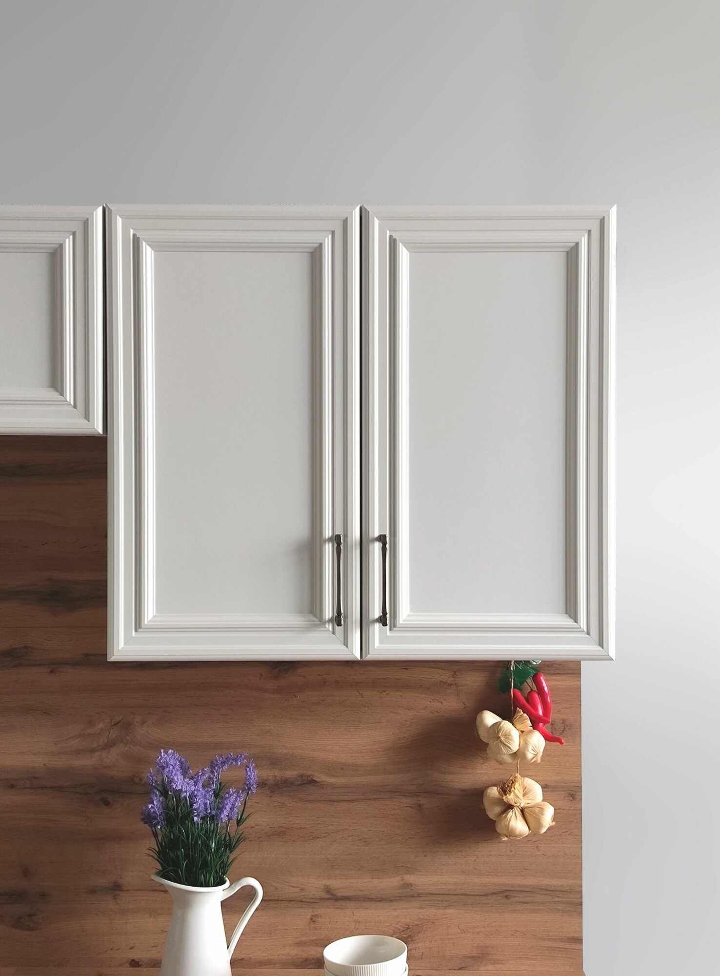 Кухонный гарнитур VITAMIN модульный шкаф навесной с полками ЛДСП. Цвет "Барселона" ширина 80 см.