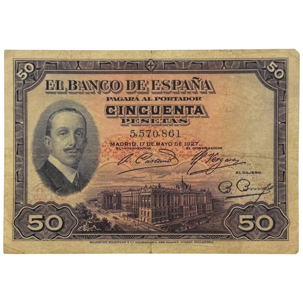 Испания 50 песет 1927 г.