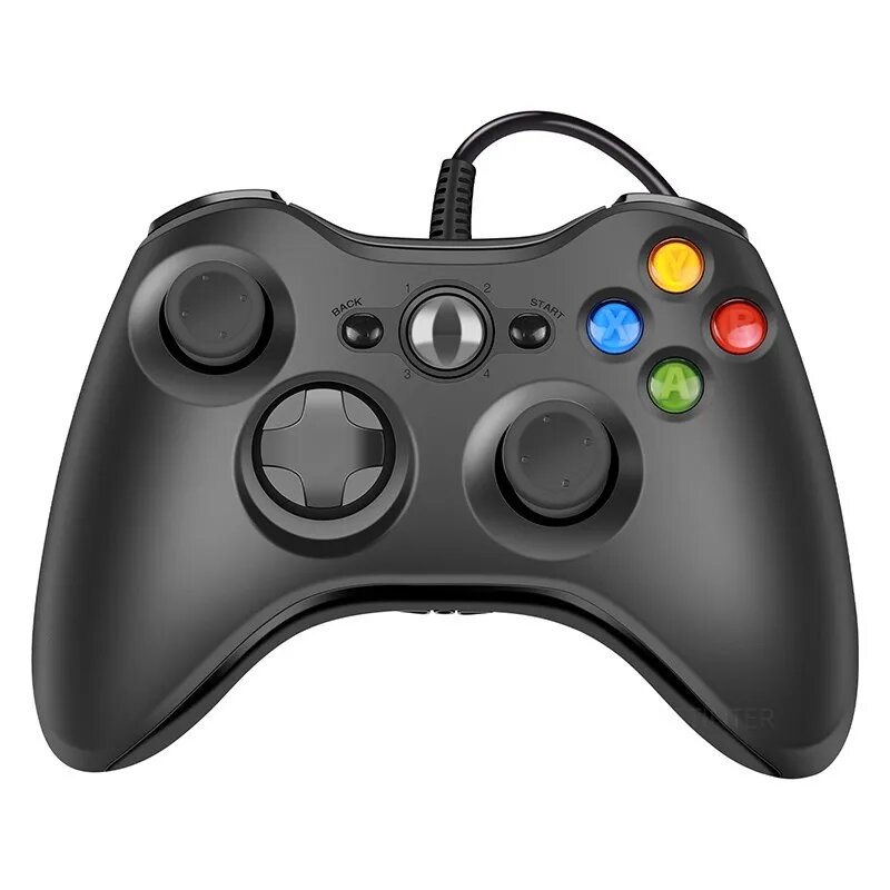 Проводной геймпад TECTINTER Black для Xbox 360/ПК