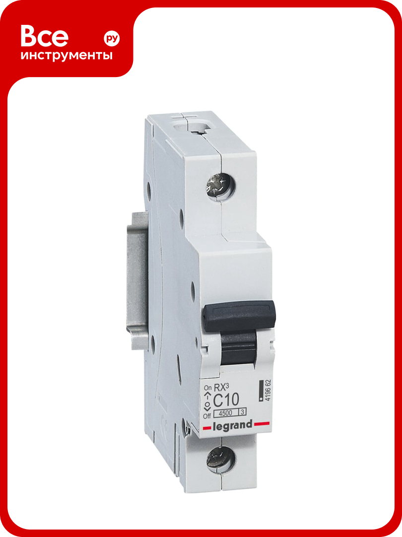 Авт. выключатель RX3 Legrand 4,5кА 63А 1П C 419670