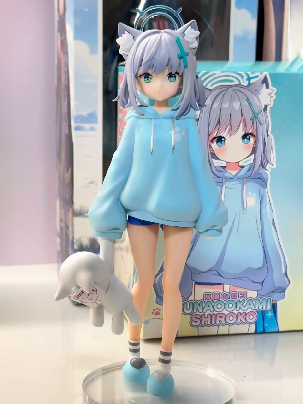 Аниме-фигурка Blue Archive "Sunaookami Shiroko", 20 см, пластик, цвет лазурный