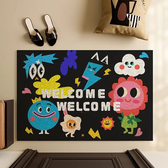 Коврик для входной двери в стиле Ins, нескользящий, легко чистящий, для прихожей, прихожей, домашнего декора, ковер для удаления пыли