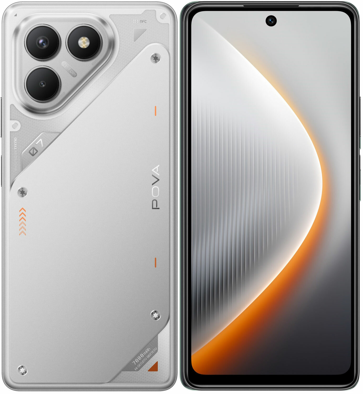 Смартфон Tecno POVA 7 Neo 8+256 Гб серебристый