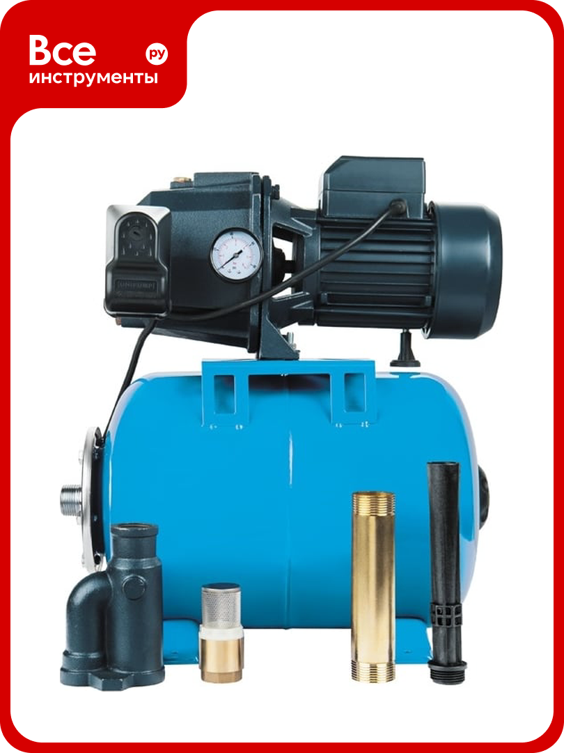 Автоматическая насосная станция Unipump AUTO DP с центробежным насосом, мощностью 750 Вт и высотой подъема 40 м