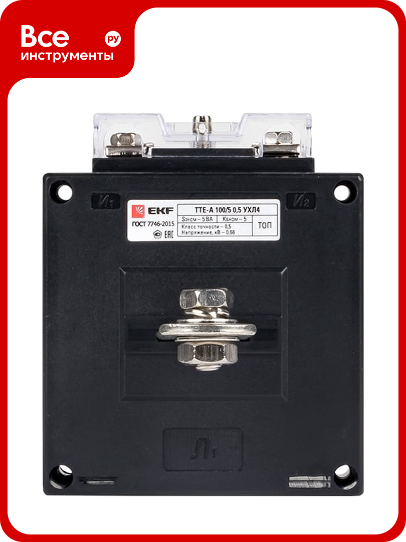 Трансформатор тока EKF ТТЕ-А-100/5А, класс точности 0.5S, PROxima tte-a-100-0.5S