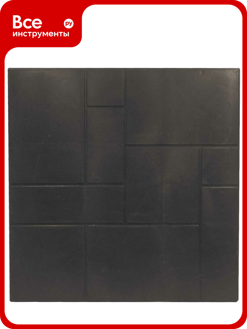 Плитка ООО ТК "Титан" 500x500x35 мм Булыжник черный 505035БуЧЭ