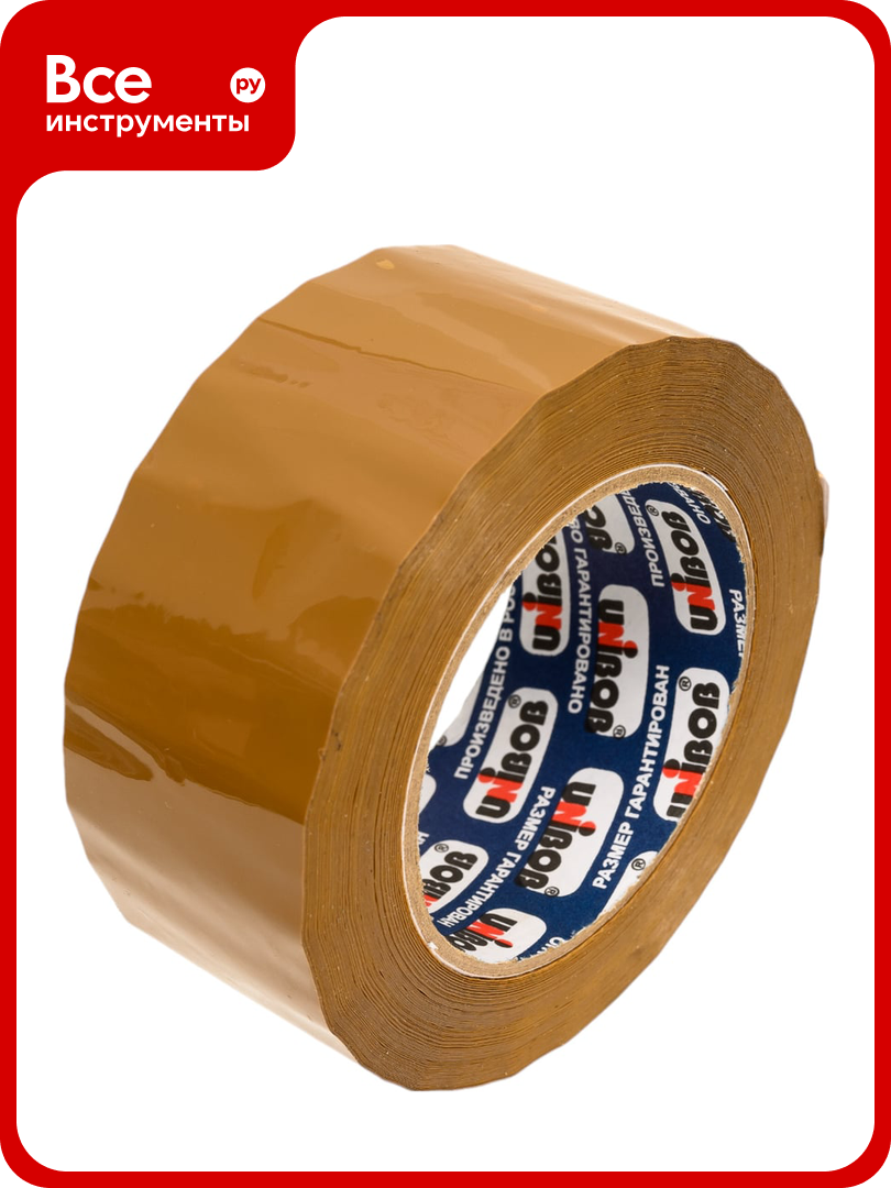 Упаковочная клейкая лента UNIBOB 600 коричневая 48 мм х 132 м 211728, коричневый