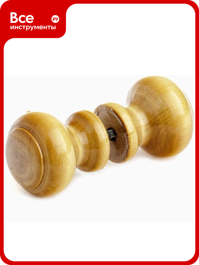 Ручка-кнопка деревянная классика, лак светлая Дверной Страж ДС65464 для защиты и декоративного покрытия поверхностей