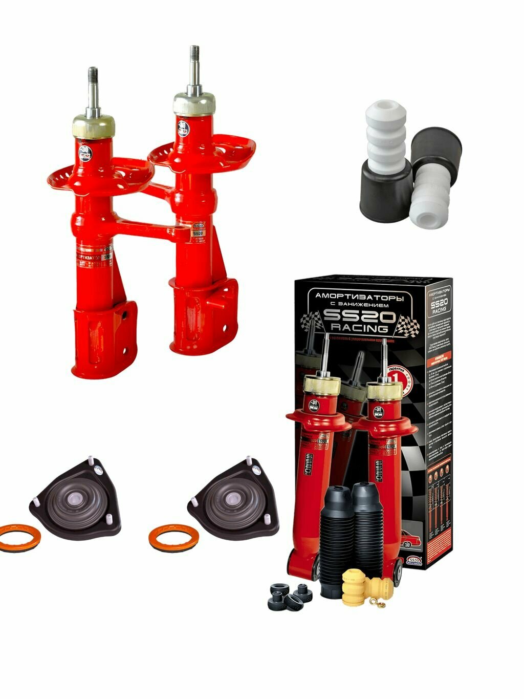 Без пружин комплект стоек SS20 -70 Гранта 2191 "RACING комфорт"- Артикул: BND-306413-603-2191 - Производитель: Россия