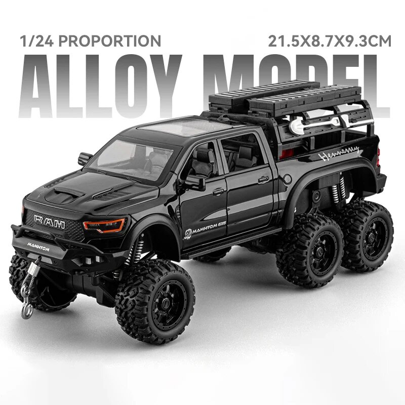 Модель пикапа Dodge RAM 1500 REX 1:24, черный