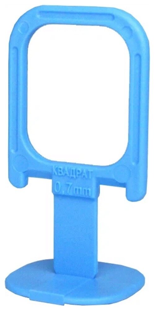 Зажим для выравнивания плитки DECOR / Декор Квадрат для горизонтальных и вертикальных поверхностей, пластиковый, голубой, 0.7мм, 300шт. / строительство и ремонт