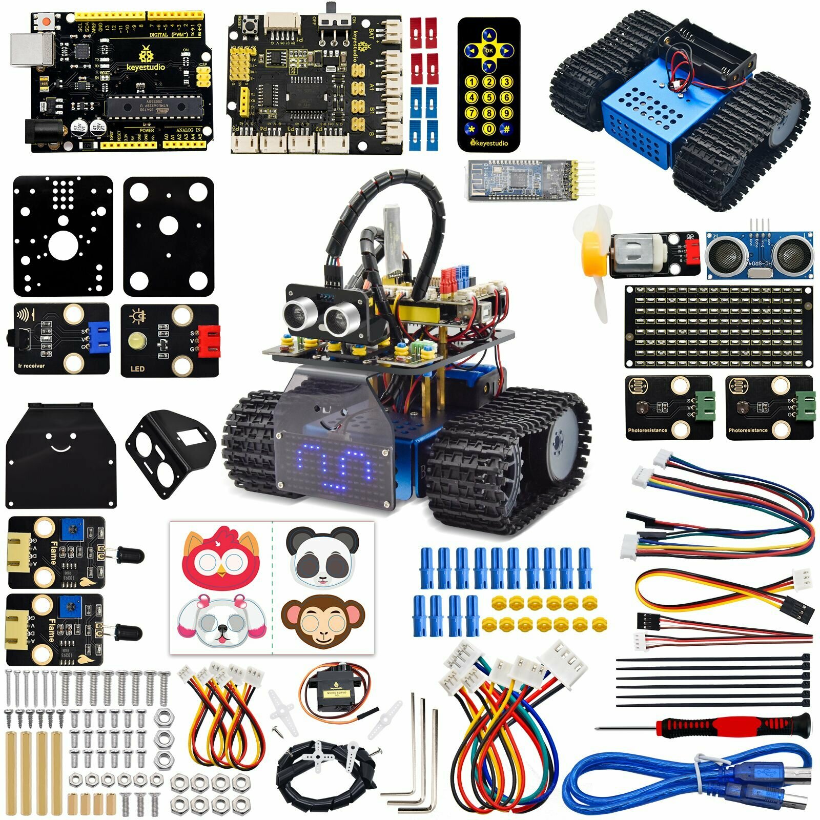 Keyestudio Mini Smart Tank Robot V3.0 для комплекта Arduino