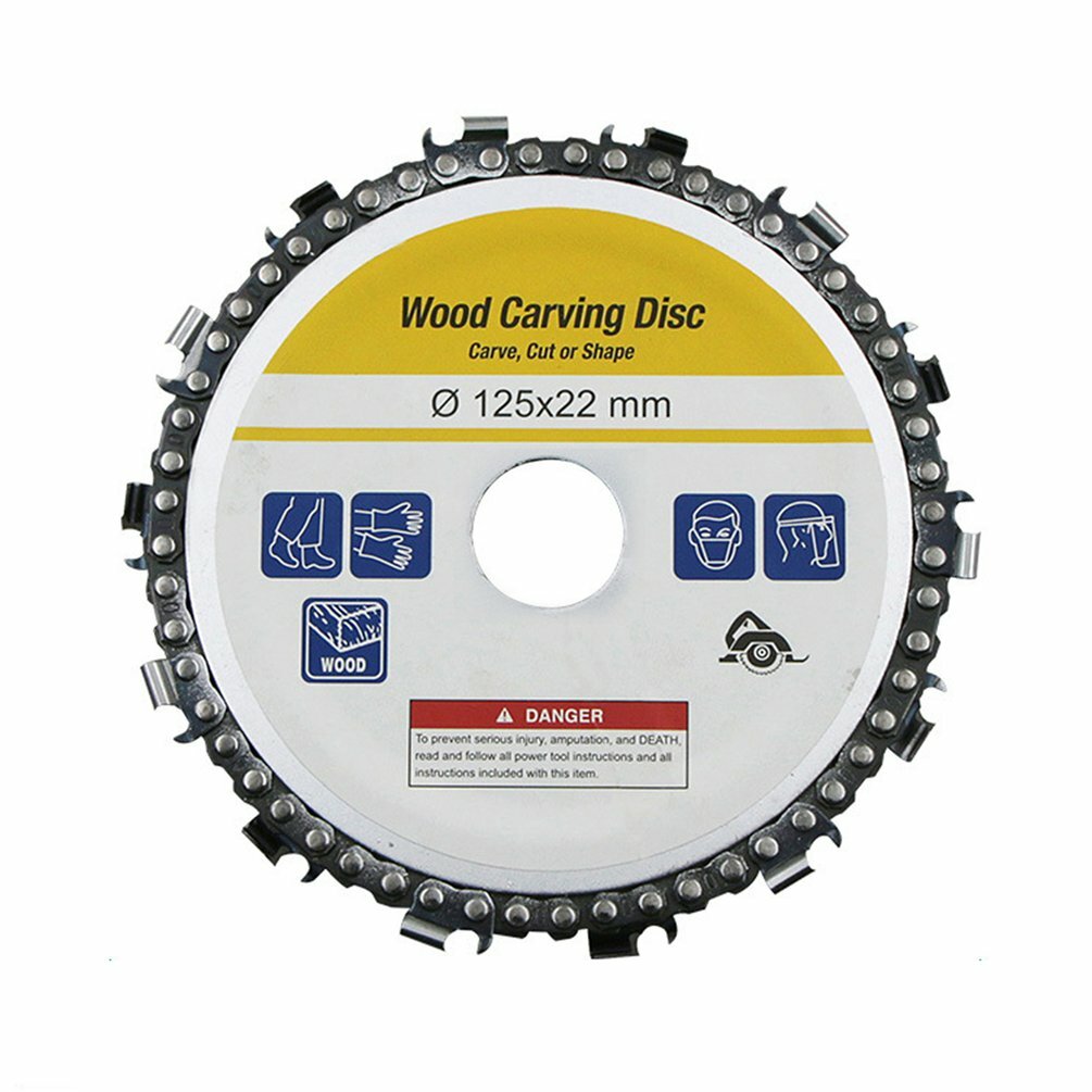 5-дюймовый угловой шлифовальный станок Arbor пила по дереву цепной диск 14 зубьев цепная пила - черный