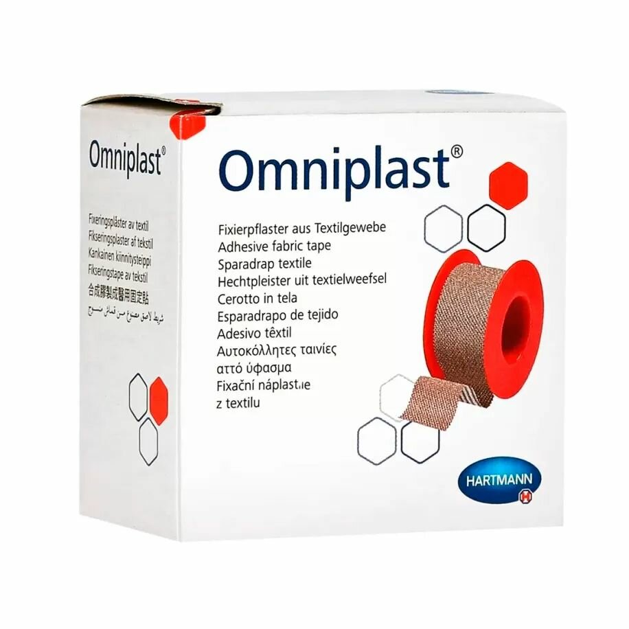 Пластырь Paul Hartmann Omniplast 9005382 прочная фиксация текстиль телесный 2,5 см 5 м