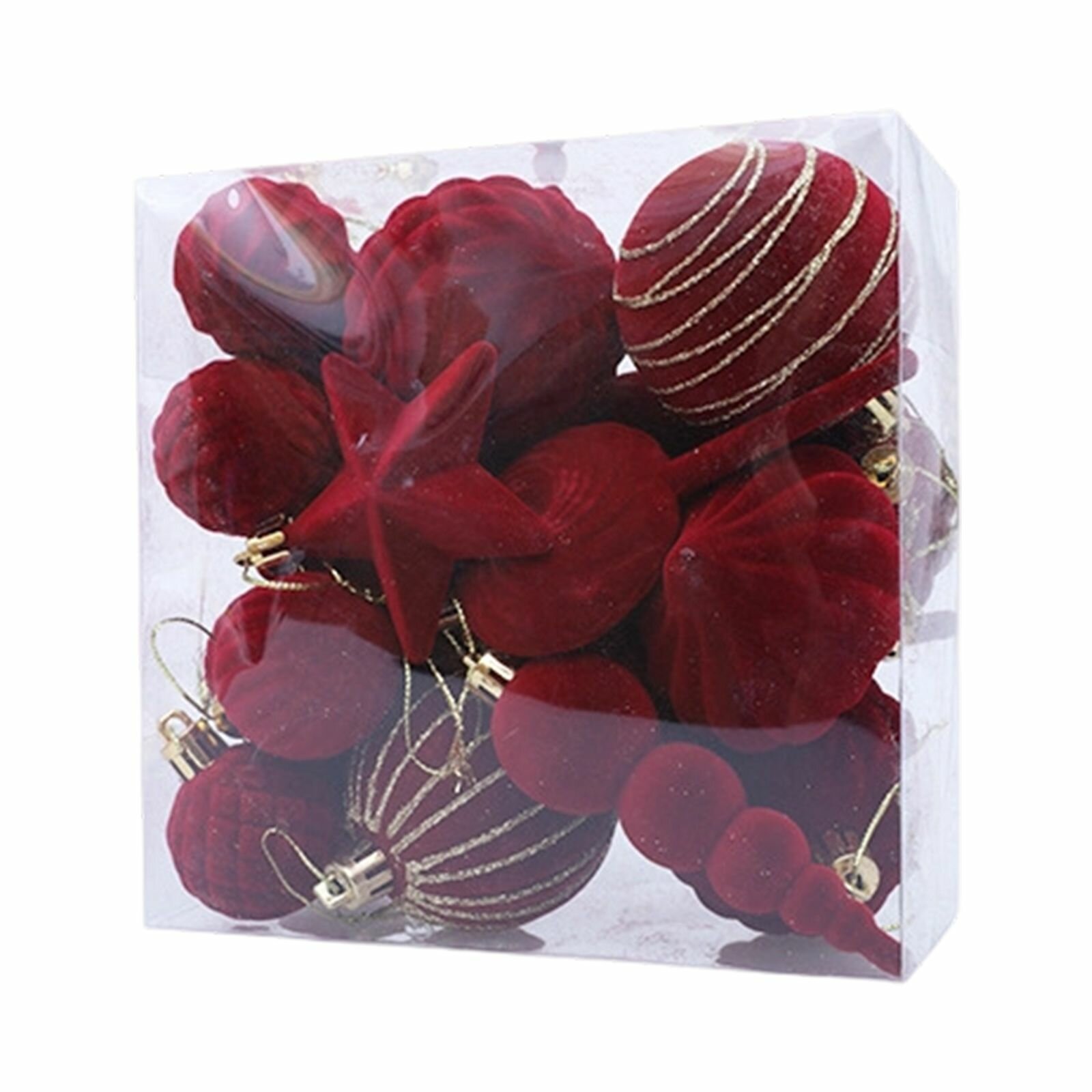 24шт Фестивальные Стекающиеся шары Разных цветов для рождественских украшений дома