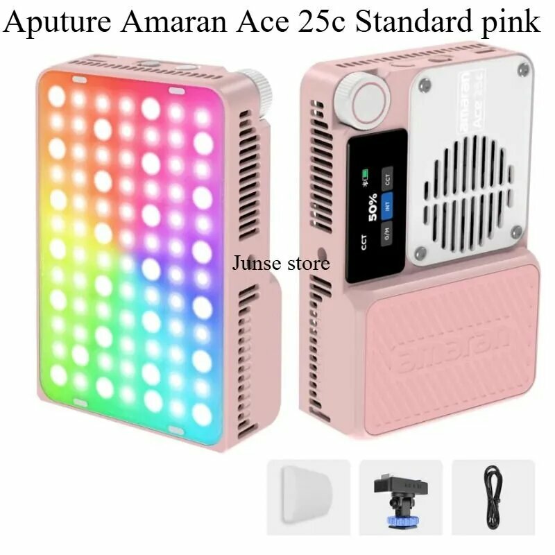 KNOW EASY-Aputure Amaran Ace 25c Standard pink Карманный светодиодный светильник RGB Полноцветный мини-видеосигнал 2300K-10000K