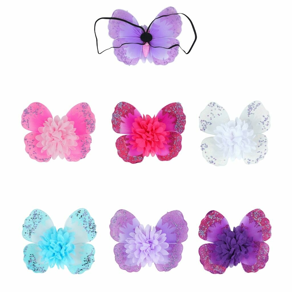 Реквизит для фотосъемки новорожденных цветочные крылья-светло-фиолетовый