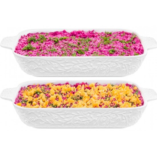 Набор из 2-х шубниц Elan Gallery "Веточки-цветочки" 32,5х20х5,5 см, 1,7 л