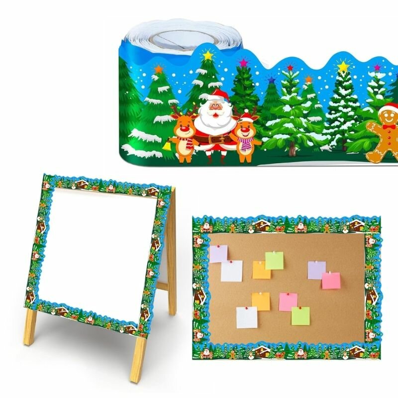 Рождественское украшение черная доска объявлений бордюрная наклейка