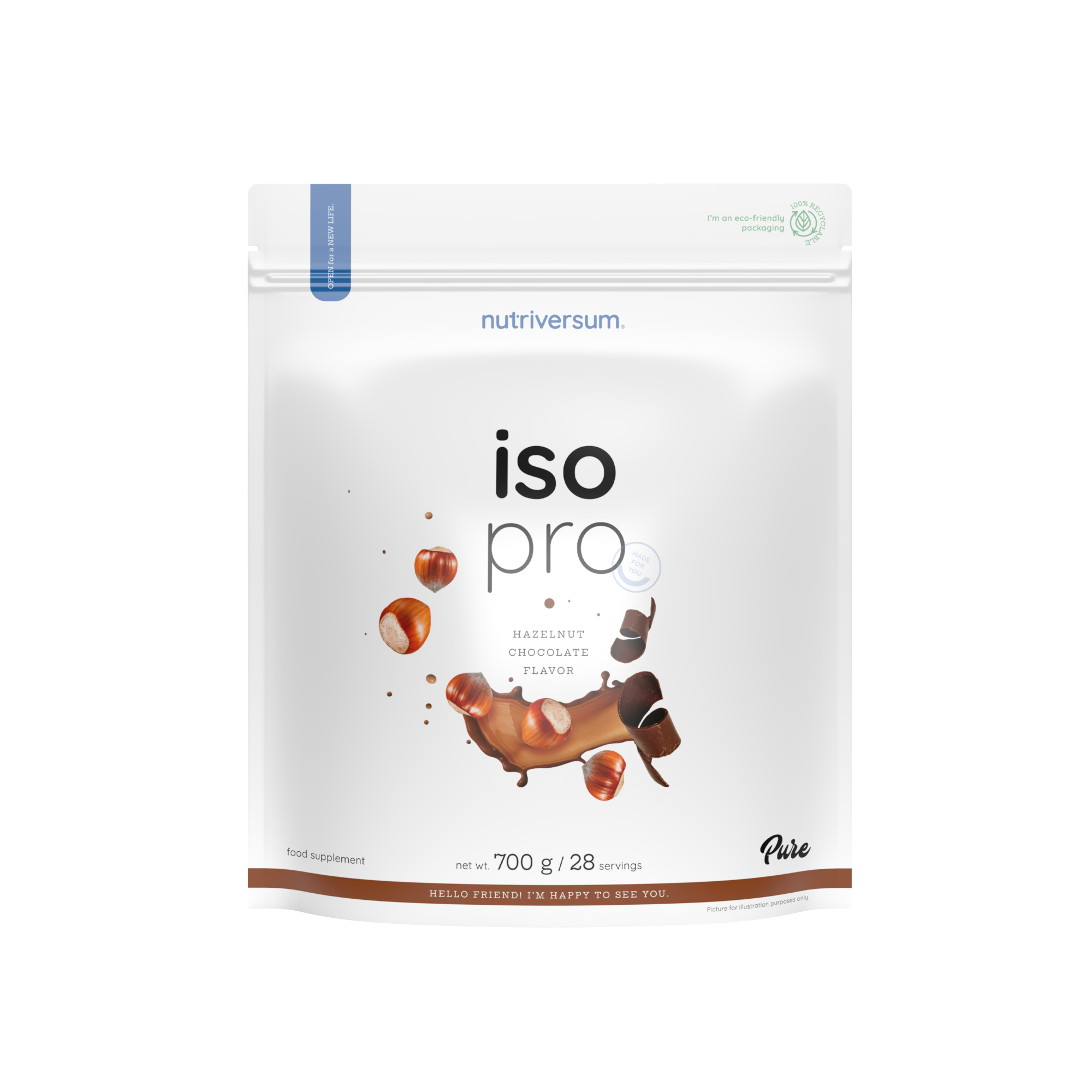 Nutriversum Изолят Pure ISO PRO 86% шоколад-орех 700 г