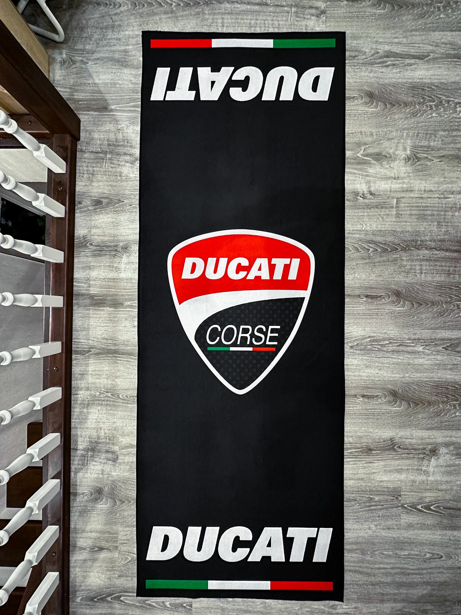 Коврик для мотоцикла, Ducati, прямоугольный, черный, 2.2х0.8 м — фото 1