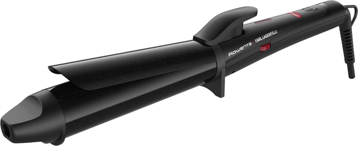 Плойка Rowenta "CF323LF0", стильное керамическое покрытие, черно-розовая