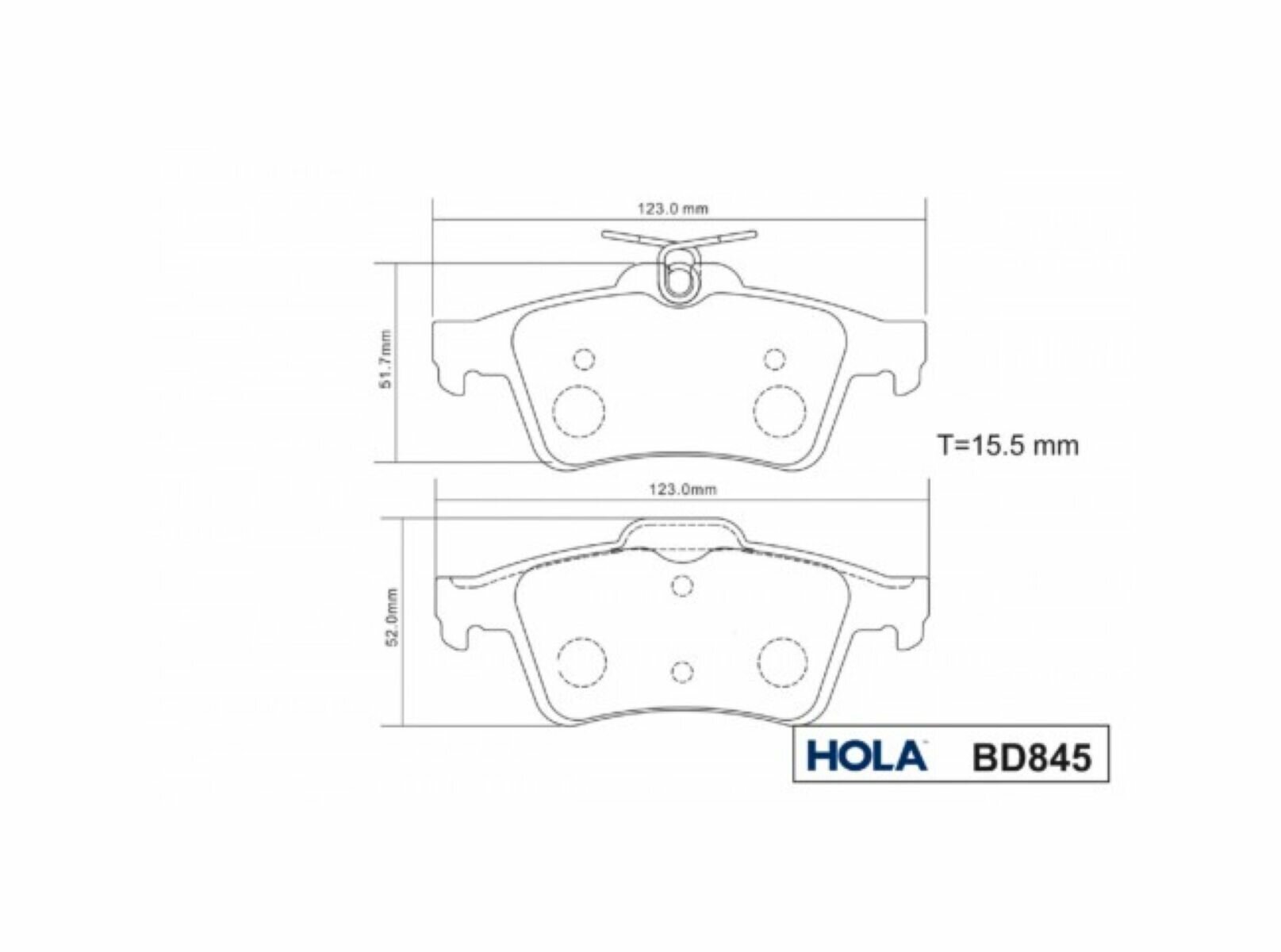 Колодки Frd Focus Ii/Maz 3(Hola Bd845) — фото 1