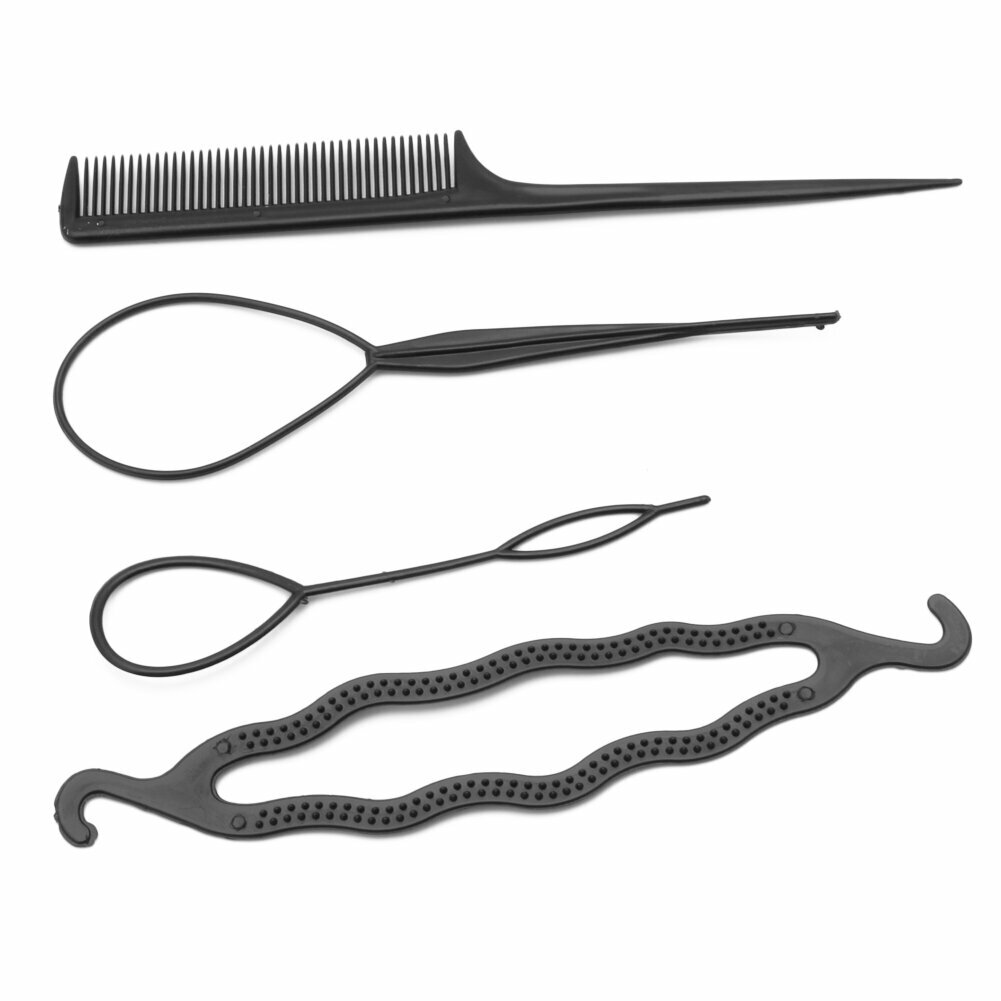 Зажим Для Укладки Волос Twist Styling Clip Stick Bun Maker Инструмент Для Плетения Кос Расческа Аксессуары Для Волос 4 Шт.