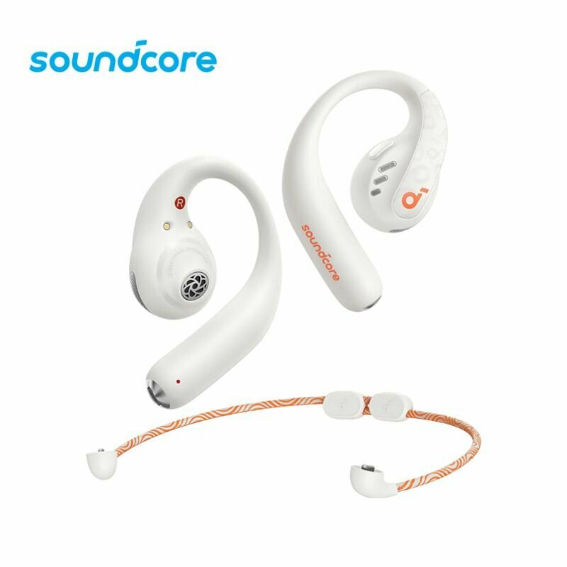 Наушники Soundcore AeroFit Pro, накладные, с шейным ободом, белые