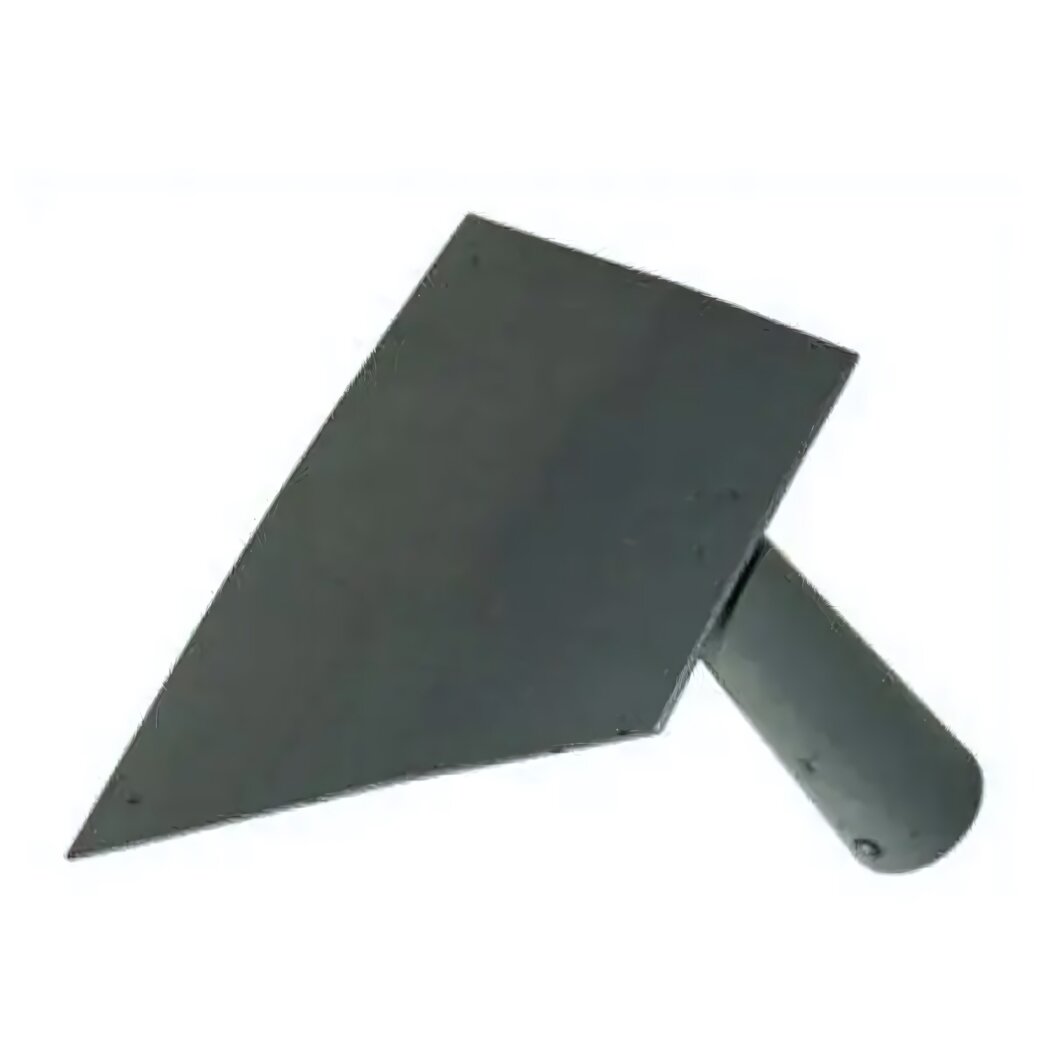 Мотыга прямая 150 мм, металл, черный цвет, усиленная рукоятка, для сада и огорода