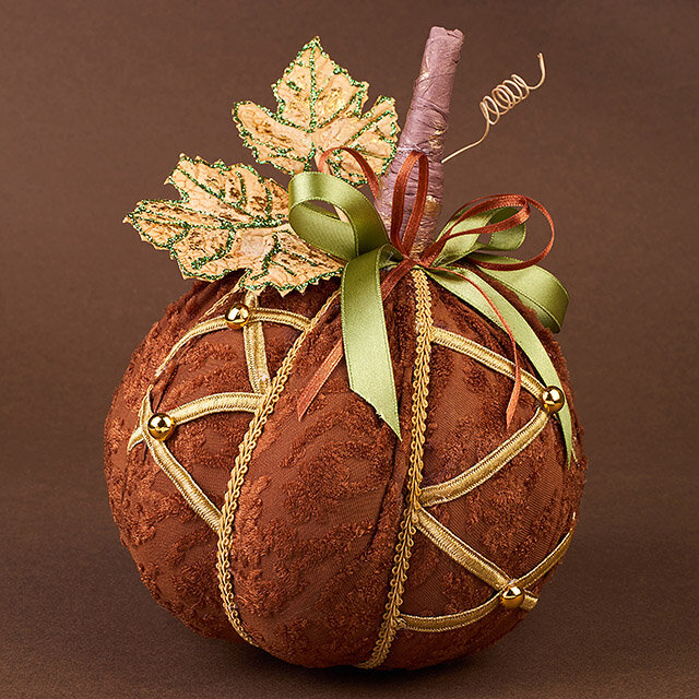 Декоративное украшение Тыква Микеле 23 см коричневая, Winter Deco, 5001028