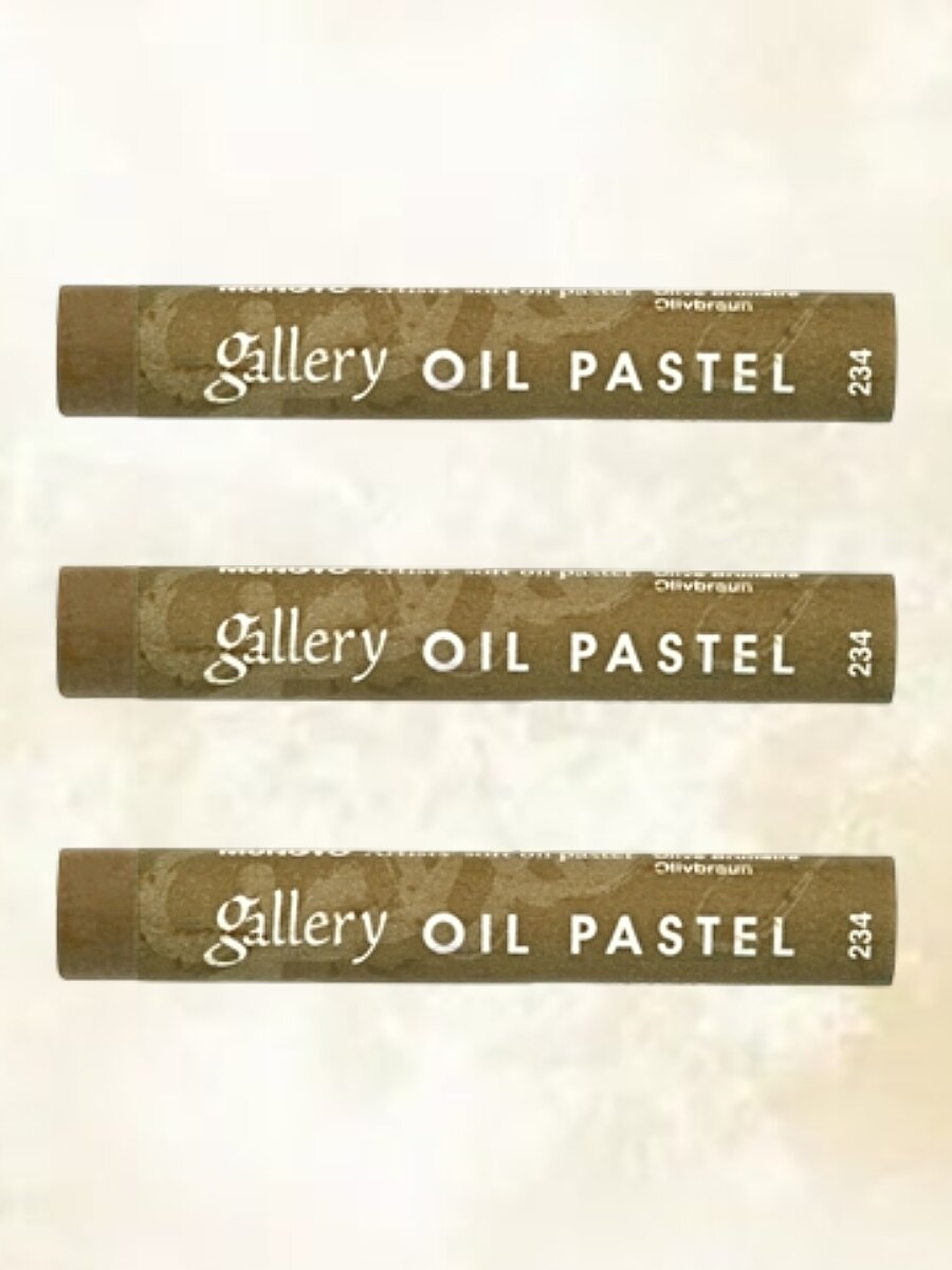 Пастель масляная мягкая профессиональная MUNGYO Gallery Оливково - коричневый №234 (3шт)